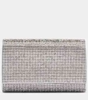 Judith Leiber Fizzy Crystal-embellished Clutch - Silver