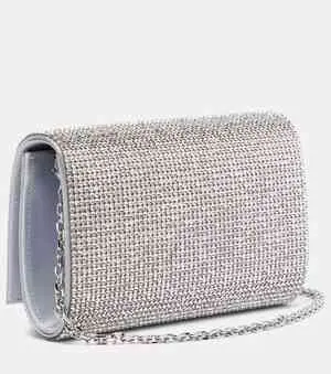 Judith Leiber Fizzy Crystal-embellished Clutch - Silver