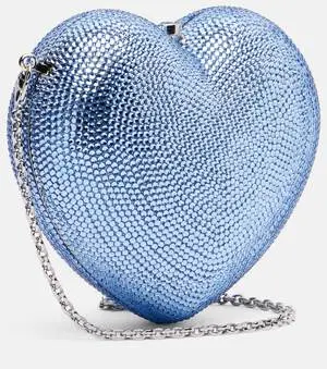 Judith Leiber L'amour Petit Coeur Clutch - Blue