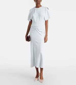 Victoria Beckham Gathered Midi Dress