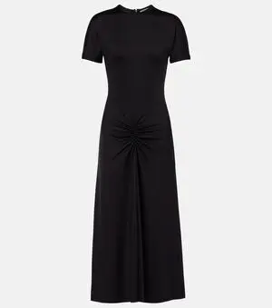 Victoria Beckham Gathered Midi Dress - Black