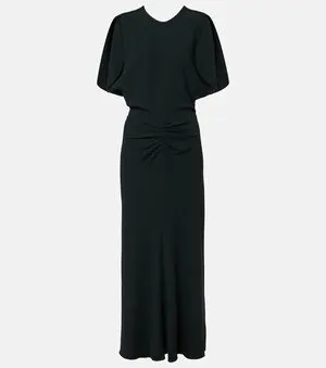 Victoria Beckham Gathered Midi Dress - Green