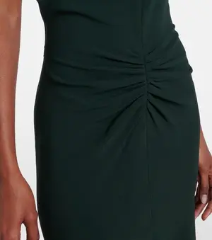 Victoria Beckham Gathered Midi Dress - Green