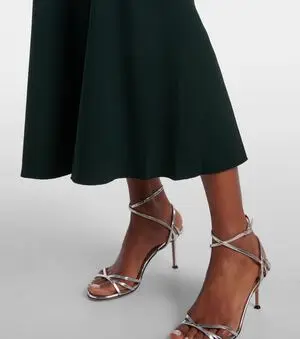 Victoria Beckham Gathered Midi Dress - Green