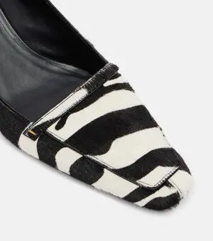 Khaite Celia 50 Zebra-print Calf Hair Pumps - Black