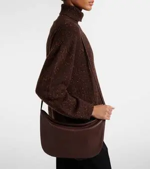THE ROW Medium Leather Shoulder Bag - Brown