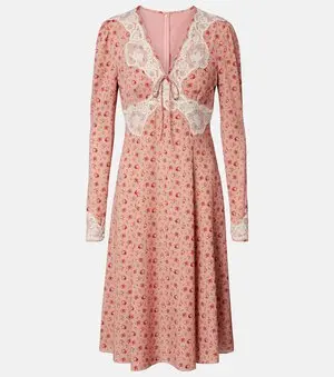 Dolce & Gabbana Floral Silk-blend Midi Dress - Multicoloured