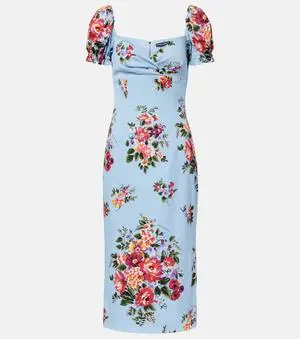 Dolce & Gabbana Floral Silk-blend Midi Dress - Multicoloured