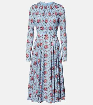 Dolce & Gabbana Floral Silk-blend Midi Dress - Multicoloured