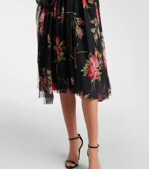 Dolce & Gabbana Floral Silk Midi Dress