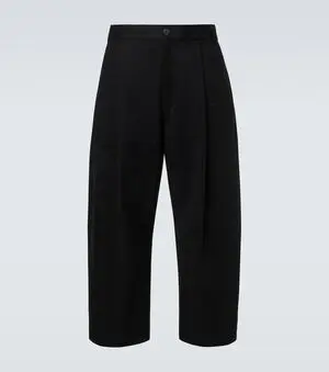 Studio Nicholson Sorte Cotton Twill Pants - Black