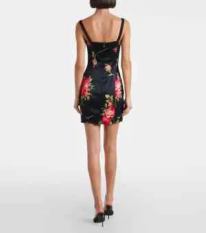 Dolce & Gabbana Floral Minidress - Black