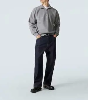 JIL SANDER Cotton Terry Half-zip Sweatshirt