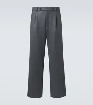 JIL SANDER Wool Wide-leg Pants - Grey