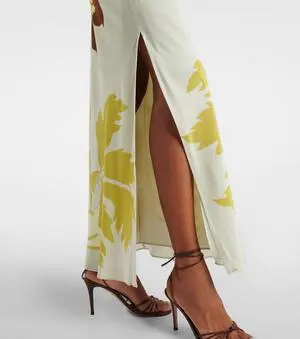 SIR. Amaia Floral Silk Crêpe Slip Dress - Green