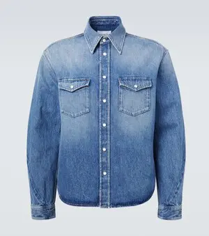 Givenchy Couture Seam Denim Shirt - Blue