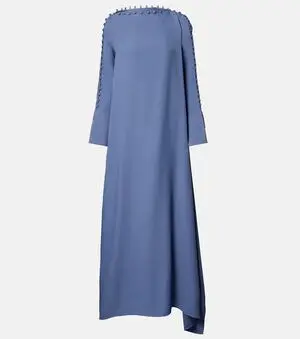 TALLER MARMO Crêpe Maxi Dress - Blue