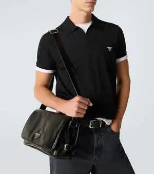 Prada Leather Shoulder Bag - Black