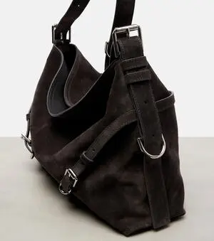 Givenchy Voyou Medium Suede Shoulder Bag