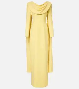 EMILIA WICKSTEAD Zaira Draped Crêpe Gown - Yellow