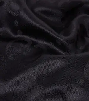 Gucci Gg Silk And Wool Jacquard Scarf
