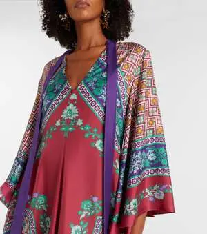 La DoubleJ Magnifico Printed Silk Maxi Dress - Multicoloured