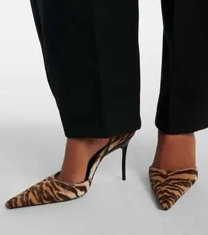 Alaïa 90 Tiger-print Calf Hair Pumps