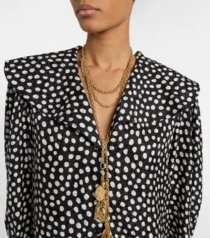 Chloé Polka-dot Silk Jacquard Minidress - Black