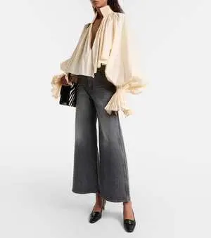 Khaite Delina High-rise Wide-leg Jeans