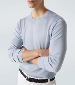 Fedeli Cashmere And Silk Sweater - Blue