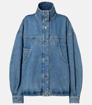 Attico Oversized Denim Bomber Jacket
