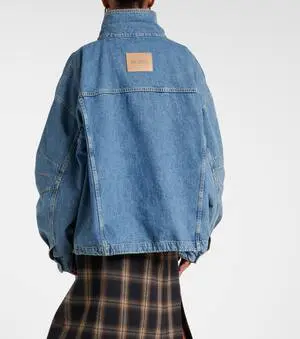 Attico Oversized Denim Bomber Jacket