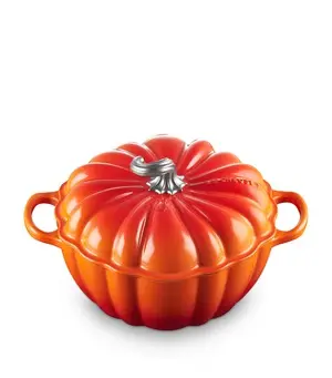 LE CREUSET Cast Iron Pumpkin Casserole Dish - Orange
