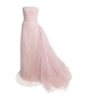 MARMAR HALIM Tulle Strapless Yamara Gown