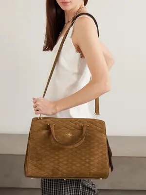 METIER Private Eye Quilted Suede Tote