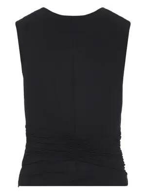 Elisabetta Franchi Sleeveless Top With Gold-tone Hardware - Black