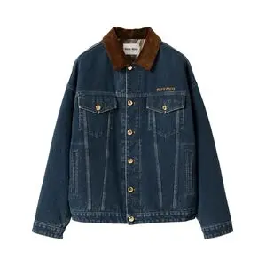 Miu Miu Flocked Denim Jacket