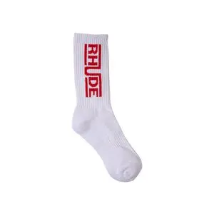 Rhude Champions Logo Socks - White
