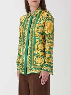 Versace Medusa Renaissance Print Shirt - Emerald