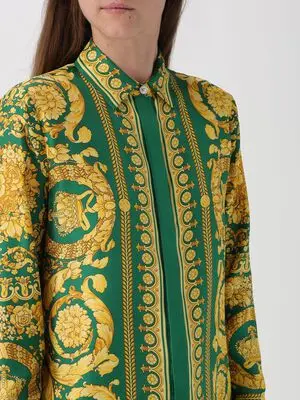 Versace Medusa Renaissance Print Shirt - Emerald