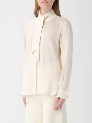 Max Mara Button-up Shirt With Draped Detail - Ivory