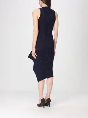 Stella McCartney Ribbed Knit Midi Dress With Keyhole Detail - Ink