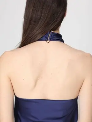 Stella McCartney Halter Neck Draped Top - Navy