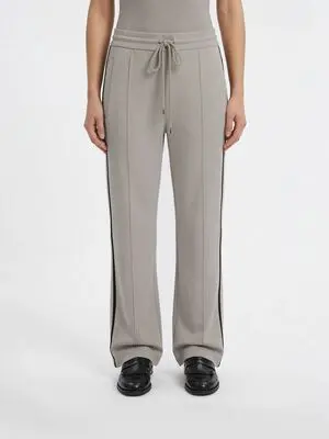Max Mara Tailored Trousers With Contrast Piping - Ecru