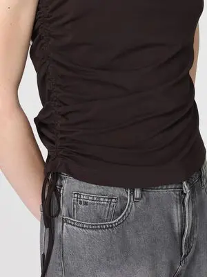 Pinko One Shoulder Top With Draping - Brown