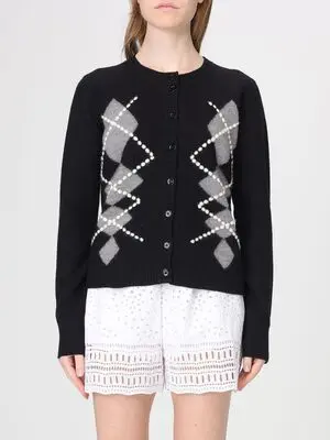 Ermanno Scervino Argyle Knit Cardigan - Black