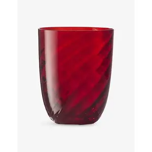 NASONMORETTI Idra Water Glass - Red Optic Twisted