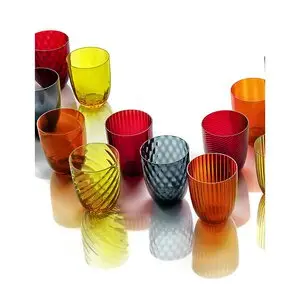 NASONMORETTI Idra Water Glass - Yellow Optic Twisted
