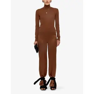 JOSEPH Cashair High Neck Cashmere Jumper - Cocoa