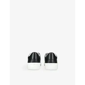 Valentino Garavani Open Leather Trainers - Blk/white